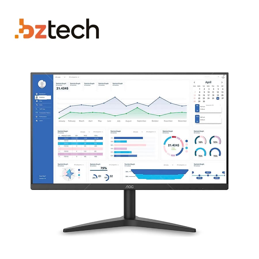 Monitor 27 Polegadas AOC 27B1HM Full HD - VGA, HDMI e Áudio | Bz Tech