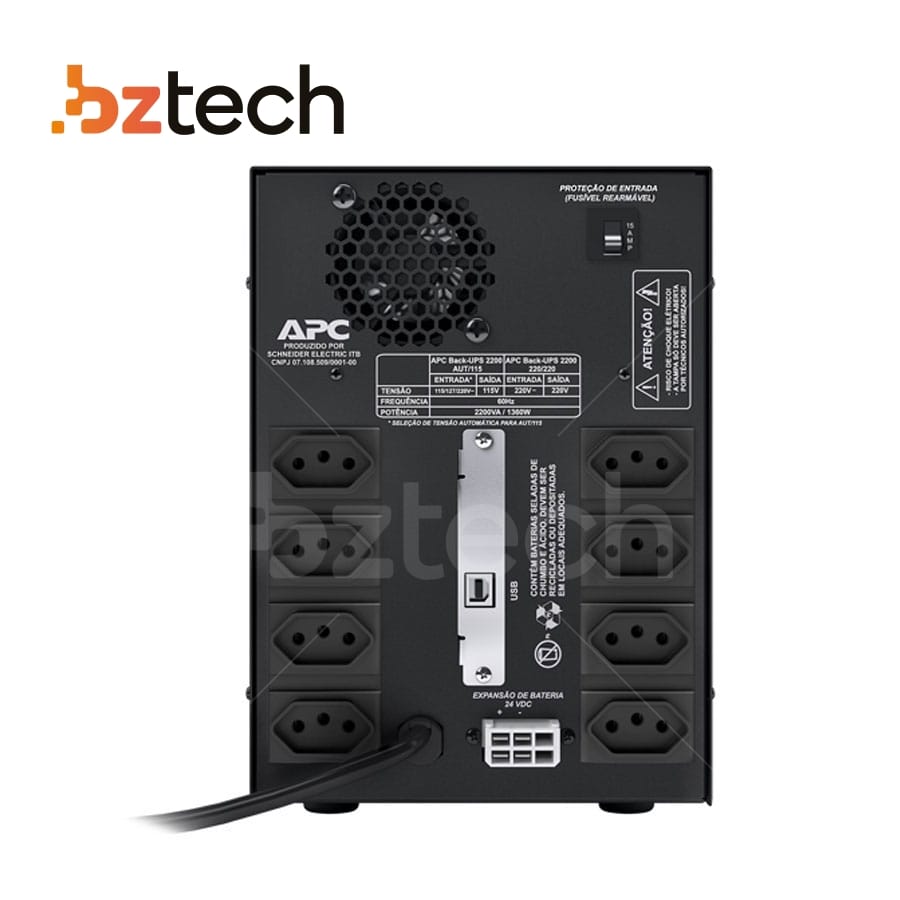 Nobreak APC Back-UPS 2200VA Saída 110V (Entrada Bivolt) | Bz Tech