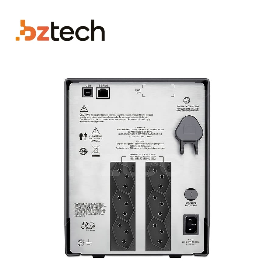 Nobreak APC Senoidal Smart-UPS C 1000VA Saída 110V (Entrada 110V) | Bz Tech