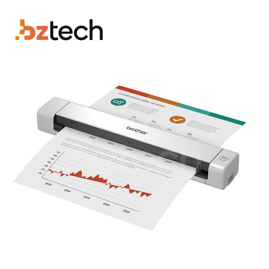 Scanner Brother DS-640 600dpi Portátil - Micro USB | Bz Tech