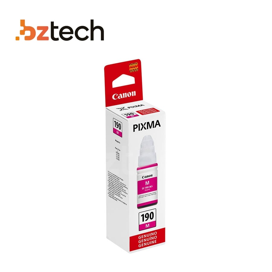 Refil de Tinta Original Canon Magenta GI-190 M - 70ml | Bz Tech
