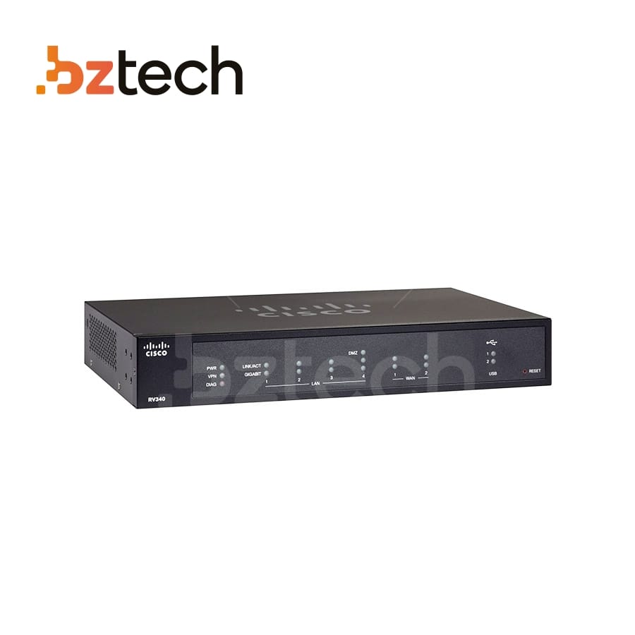 Roteador Cisco RV340 - 4 Portas LAN e 2 Portas WAN | Bz Tech