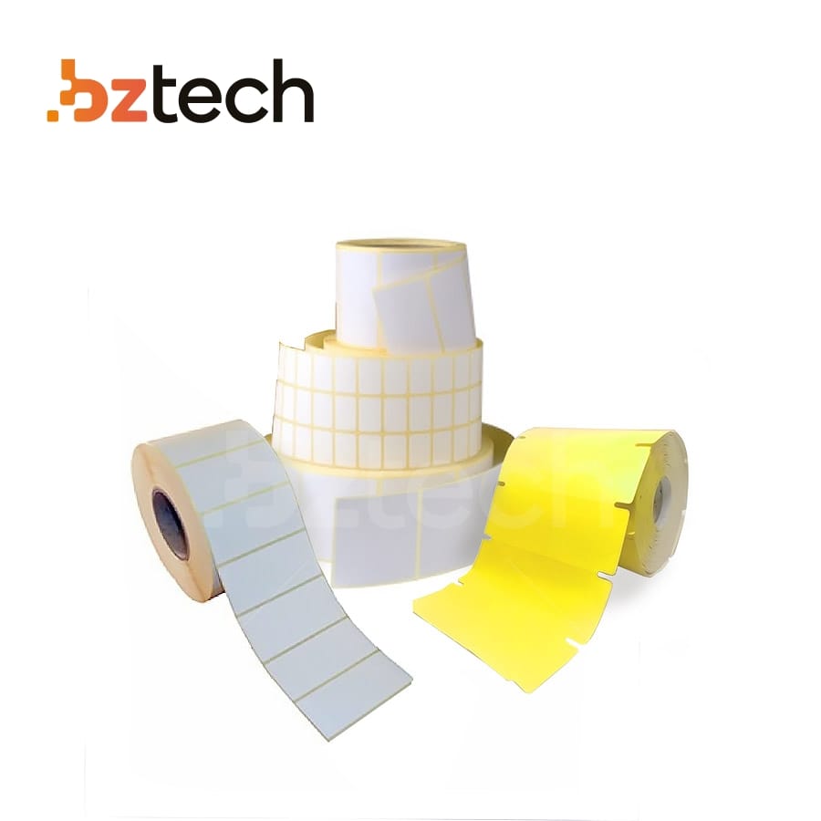 Etiqueta Adesiva BOPP 100x100mm, 1 Pol e 1 Col (Caixa 10 Rolos) - 400 ...