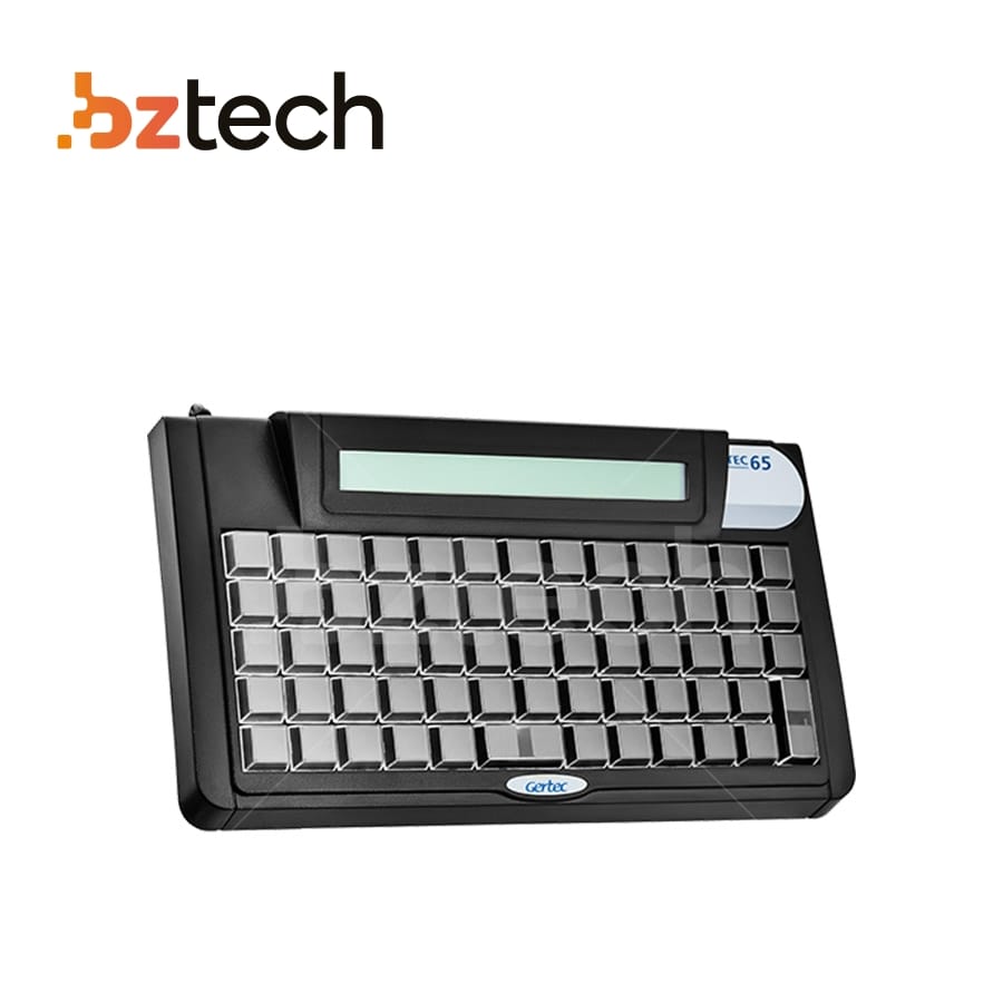 Teclado PDV Gertec TEC-E 65 Teclas com Display - USB | Bz Tech