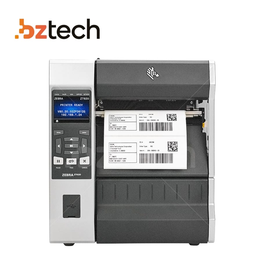 Impressora de Etiquetas Zebra ZT620 203dpi - USB, Serial, Bluetooth e Ethernet | Bz Tech