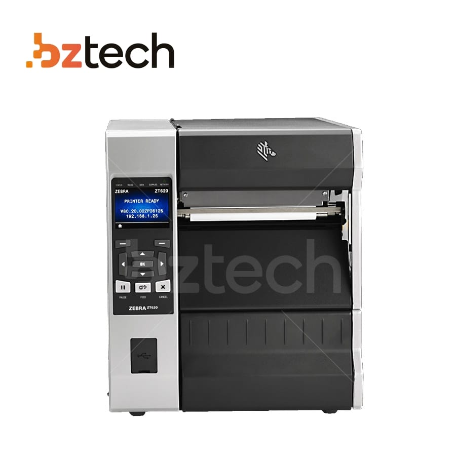 Impressora de Etiquetas Zebra ZT620 203dpi - USB, Serial, Bluetooth e Ethernet com Display ...