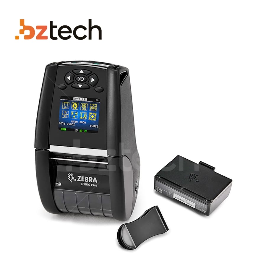 Impressora de Etiquetas Portátil Zebra ZQ610 Plus 203dpi - Bluetooth e ...